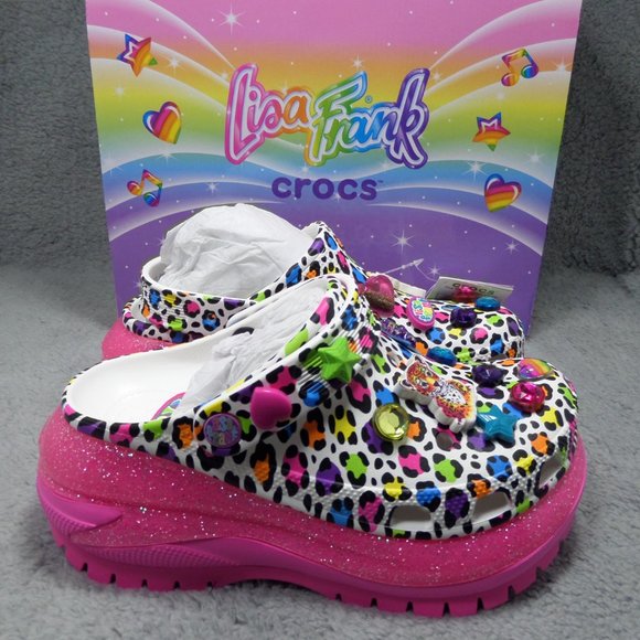 CROCS | Shoes | Crocs X Lisa Frank Printed Pink Mega Crush Platform ...